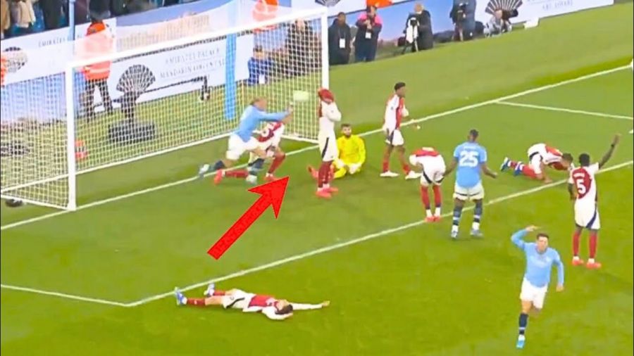 Erling Haaland breaks his silence on throwing the ball at Gabriel ...